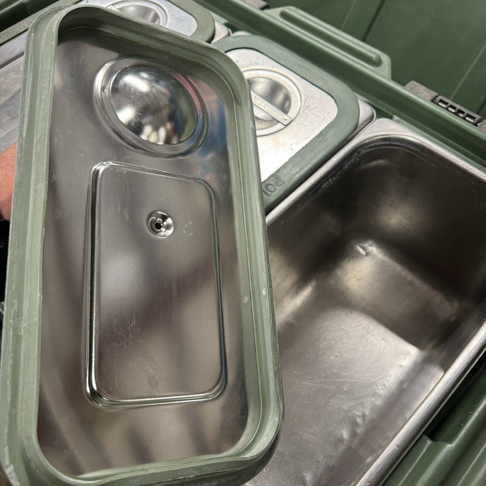 CAMBRO US Army Military Kitchen Food Carrier Container Storage 3 Pans ...