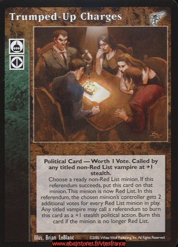 Trumped-Up Charges x4 - Political Action / Kindred Most Wanted VTES V ...