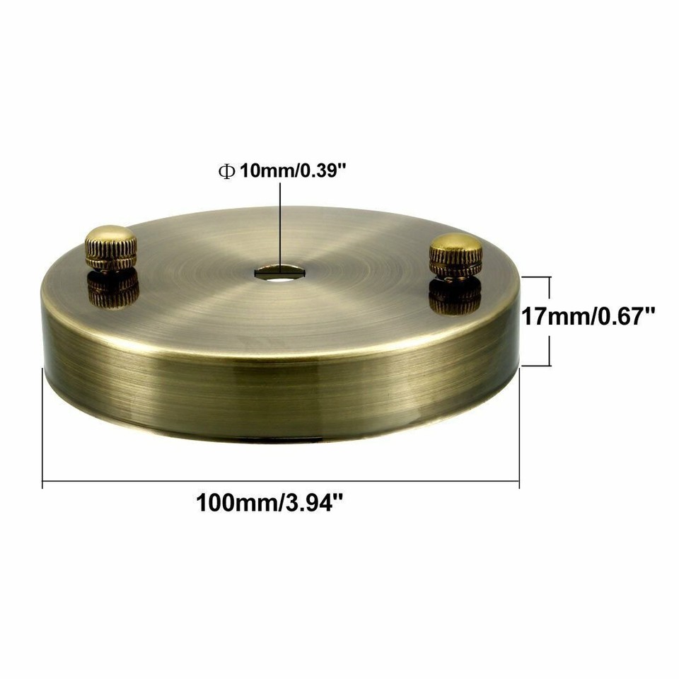 Curved Ceiling Pendant Rose 100mm Light Fitting, Hook, Choose Colour ...