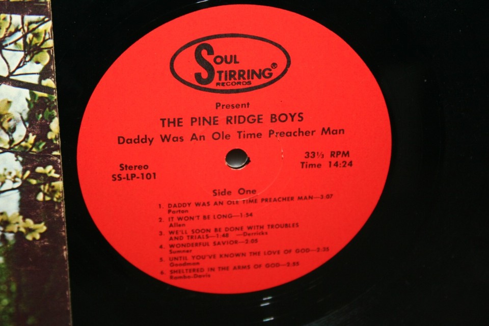 PINE RIDGE BOYS Daddy Was An Ole Time Preacher Man LP Southern Gospel ...