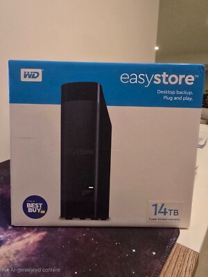 Western Digital easystore 14TB 3.5" External Hard Drive (WDBAMA0140HBK ...