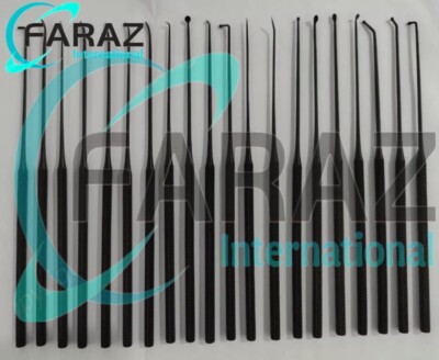 Rhoton Micro Dissector Expanded 20 PCS Black Coated High FA instruments ...