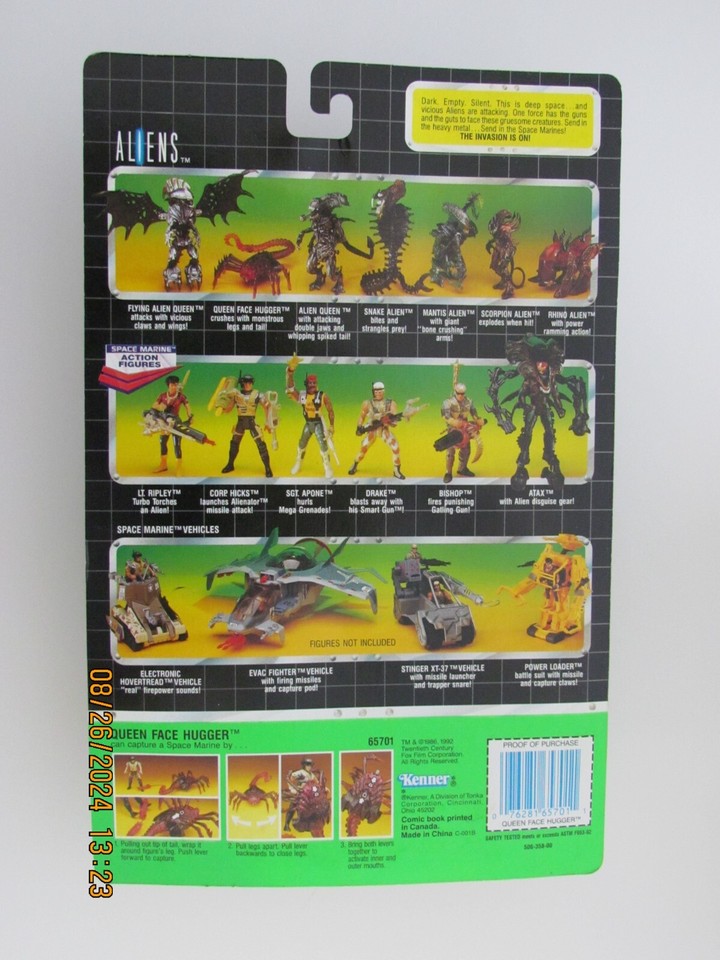 1992 KENNER ALIENS QUEEN FACE HUGGER GRABBING TAIL CRUSHING LEGS 16 ...