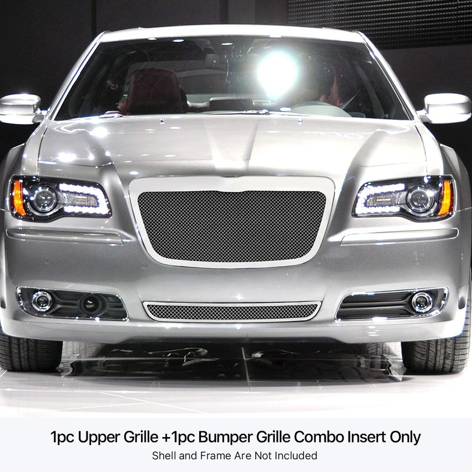 Fits 2011-2014 Chrysler 300/300C Stainless Steel Mesh Grille Grill ...