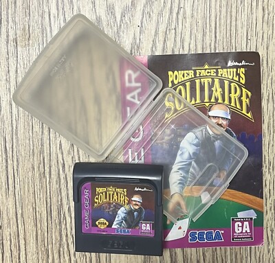 Poker Face Paul's Solitaire (Sega Game Gear, 1994) Cart, Case & Manual ...