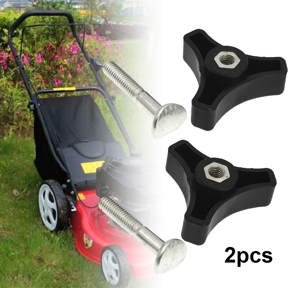 2x Triangle Handle Knob Nut Screw Bolt Replacement Parts For All Type ...