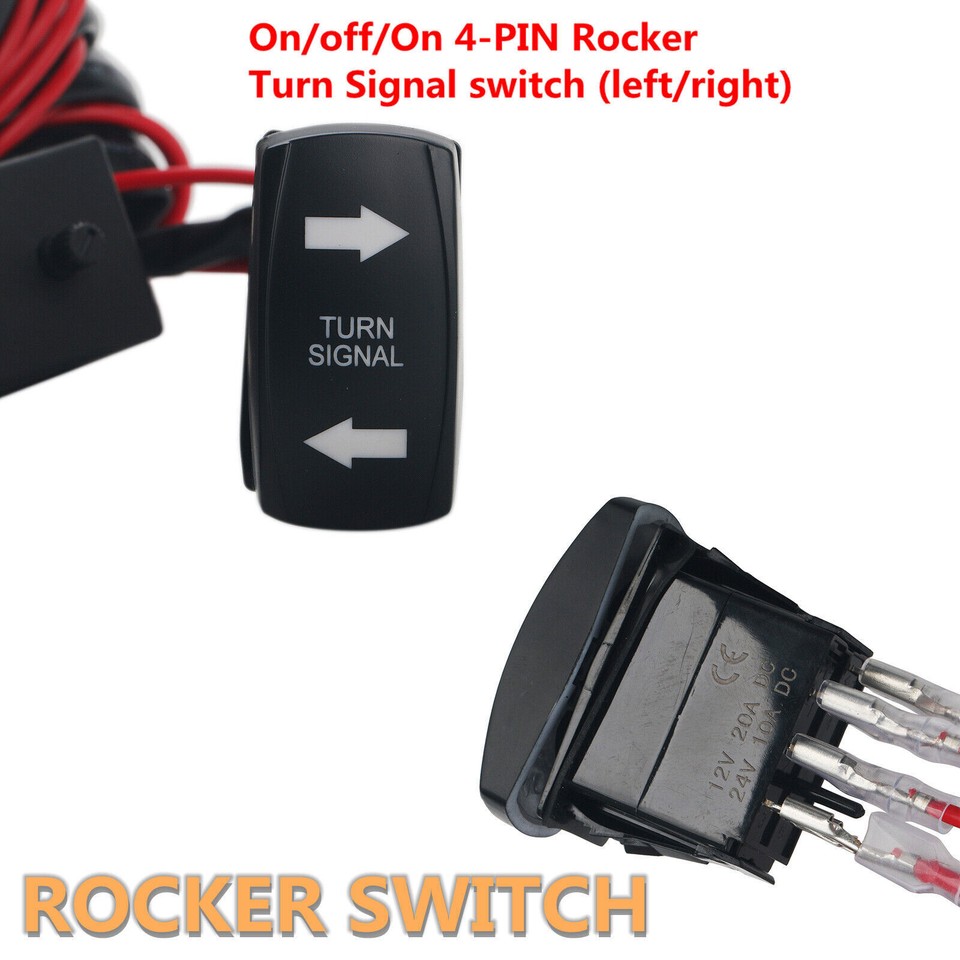 8X Rocker Switch Turn Signal Kit Street Legal Led Light Hazard Fits ATV ...