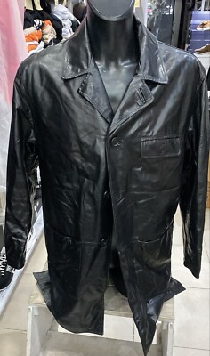 Laura Pucci Leather Jacket Man Size 50 Black LLE205 | eBay