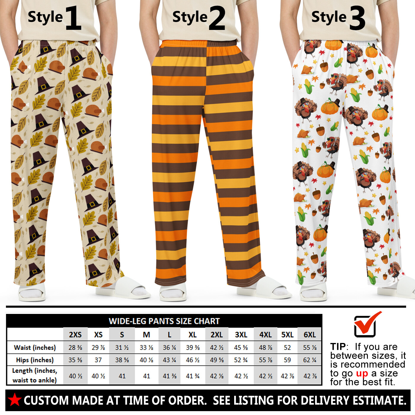 Men's Thanksgiving Wide Leg Pants #1 - Turkey Holiday Dinner Outfit ...