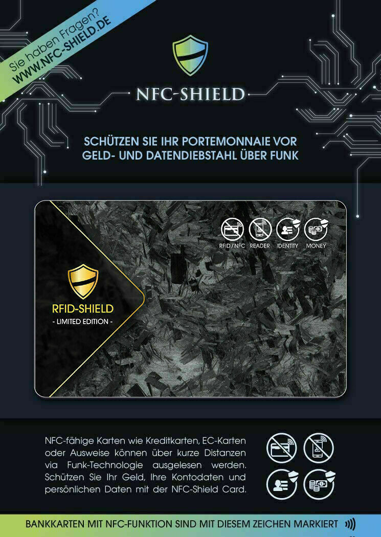 2x NFC Shield Card - Limited Edition - NFC Blocker Karte für EC ...