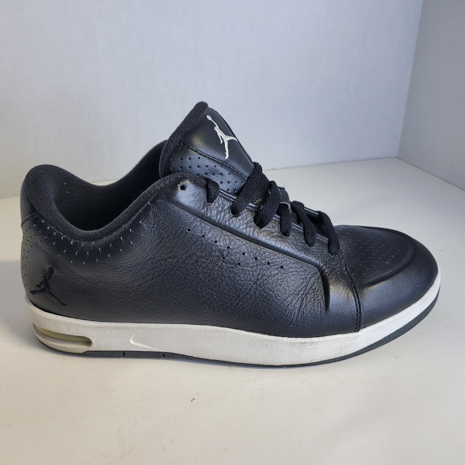 Nike Mens Jordan Classic 82 Black Leather Sneakers 42… - Gem