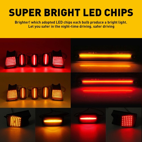 For 2003-2009 Hummer H2 Roof LED Cab Side Marker Bright Lamps Running ...