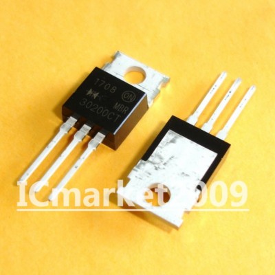 10 PCS MBR30200CT TO-220 MBR 30200 30Amp Power Schottky Barrier ...