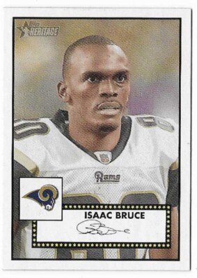 ISAAC BRUCE 2006 Topps Heritage Football # 41 Black Back Rams HOF SP NM ...