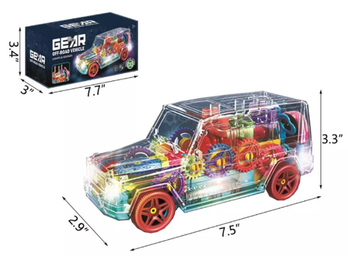 Set of 2 Cars LED Light up Road Off Cars Toy with Colorful Light Moving ...