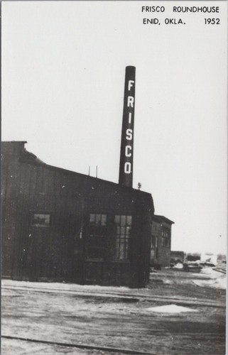 Frisco Roundhouse Railroad Enid, Oklahoma 1952 RPPC Real Photo Postcard ...