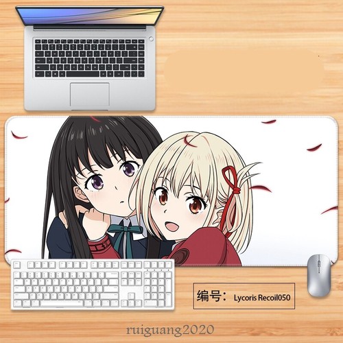 40x70cm Anime Lycoris recoil Keyboard Desktop Mat Gaming Mousepad Xmas ...