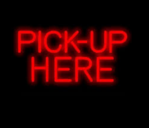 Pick Up Here Red 20"x16" Neon Sign Lamp Shop Store Business With Dimmer ...