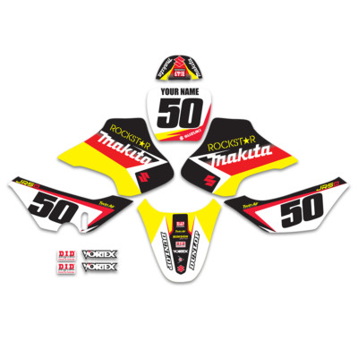 2000 - 2006 SUZUKI JR 50 GRAPHICS STICKER KIT JR 50 ROCKSTAR : BLACK ...