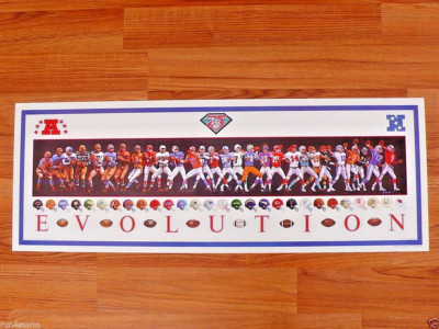 1994 NFL 75th Anniversary Evolution LE/S Action Images 37 3/4" x 13 3/4 ...