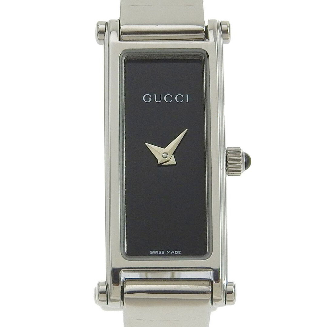 GUCCI 1500L Stainless Steel Quartz Analog Display Women's Black Dial ...