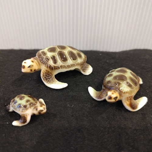 3 PC Vintage Miniature Sea Turtle Family Bone China Japan | eBay
