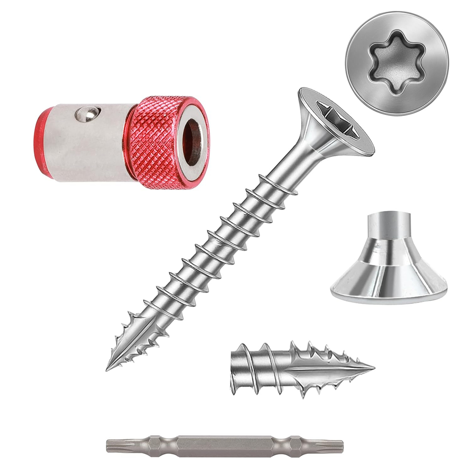 Wood Screws Yellow #10 × 3 Inch Torx Star Drive Deck Screws Flat Head ...