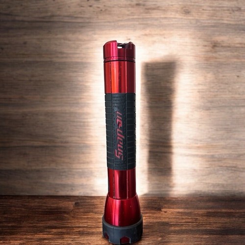 Snap-On Tools 10.5 Inch Red Flashlight 2 D Cell Red Aluminum Light ...