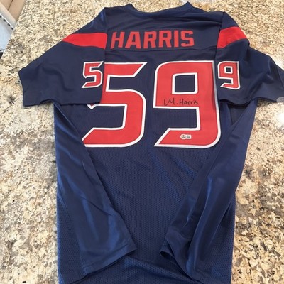 Houston Texans Marcus Harris signed color rush custom jersey W/COA X ...