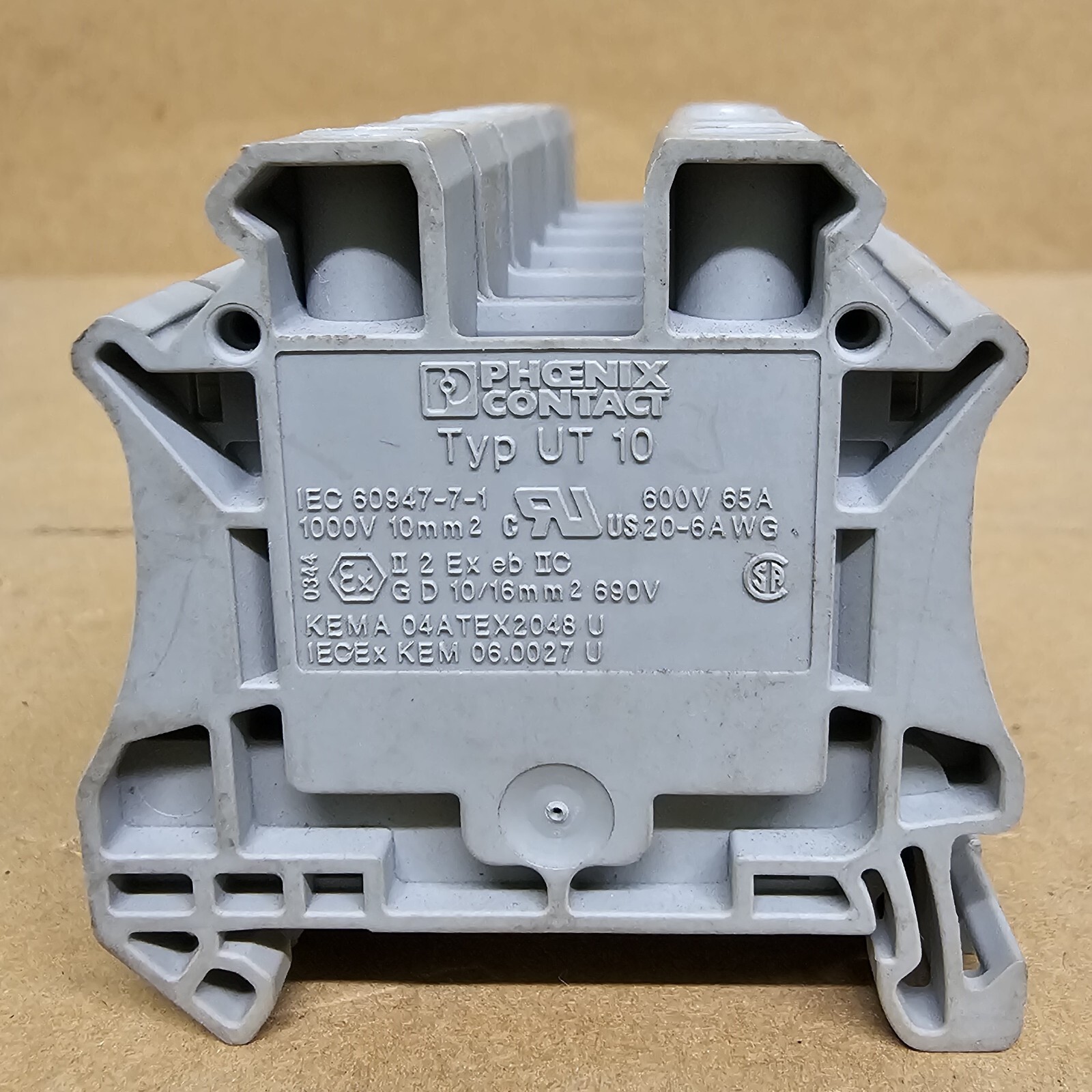 PHOENIX CONTACT IEC 60947-7-1 Terminal Block Type UT-10 6PACK | eBay
