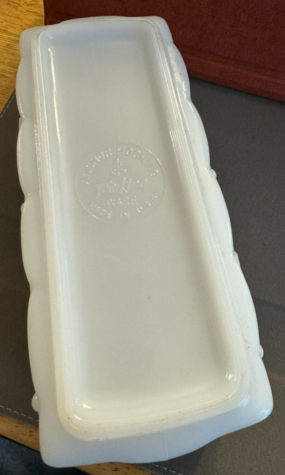 Vtg Fire King Milk Glass Window Planter with Raised Grape Pattern by ...