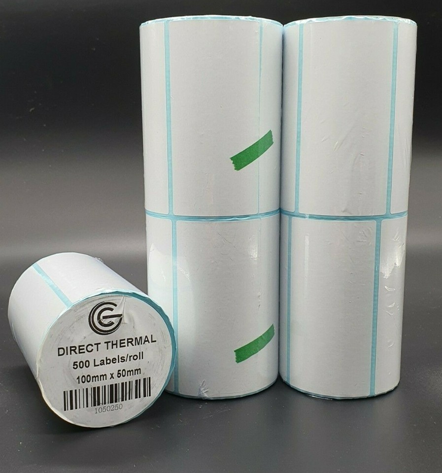 100x50 mm 2000pcs for Zebra, TSC, Datamax Barcode Label Roll Sticker ...