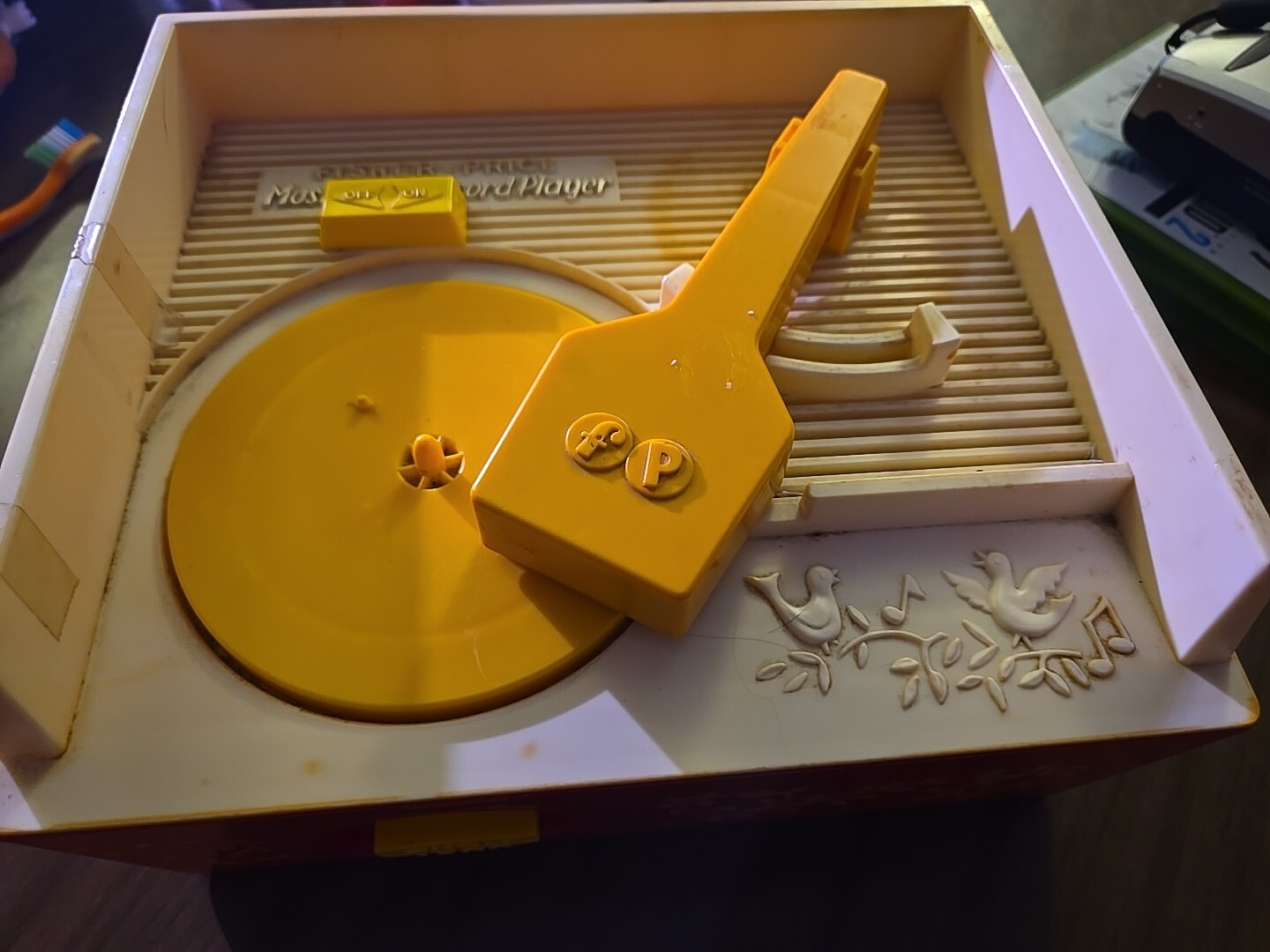 Vintage Working 1971 Fisher Price Music Box Record Player Music Box w/4 ...