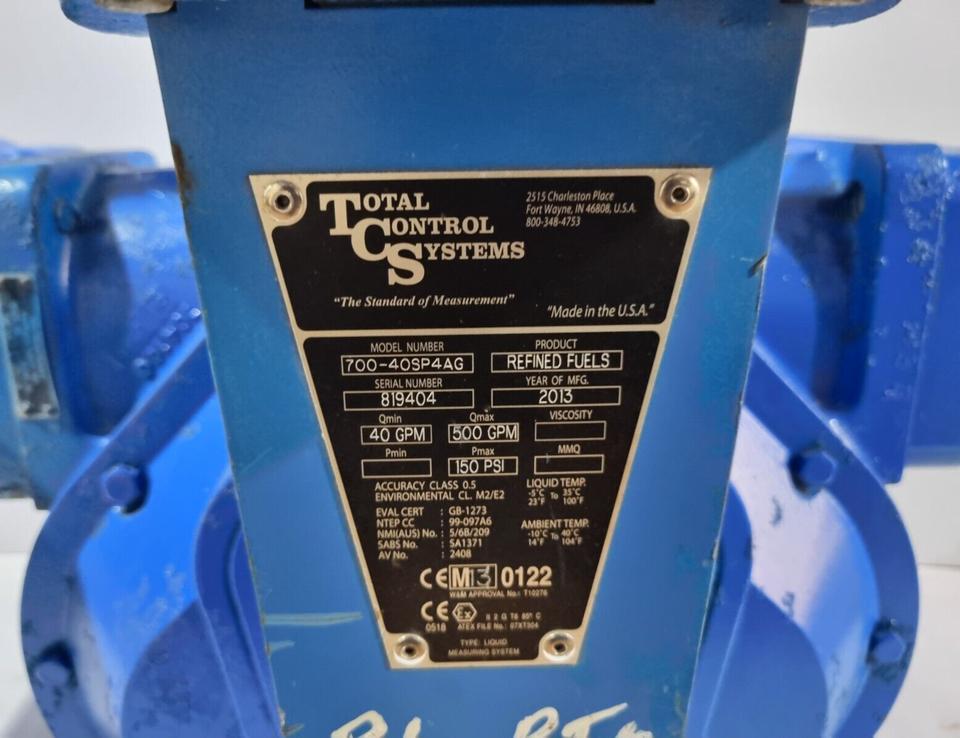Total Control Systems 700-40SP4AG Flow Meter Refined Fuels Veeder-Root ...