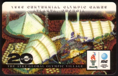 20u Inclusa Global Olympic Village Vip Card - Atlanta 1996 Telefono ...