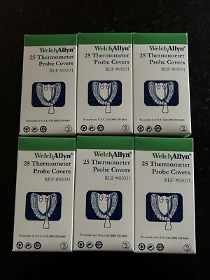Lot of 6 New Packs Welch Allyn #05031 Disposable Thermometer Probe ...