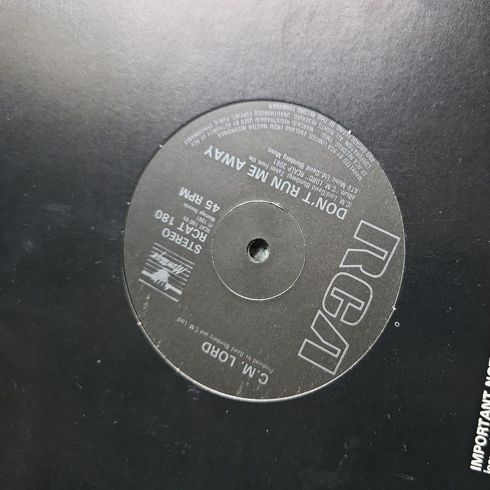 C. M. Lord - Flashback 12" LP Vinyl Record RCA Don't Run Me Away David ...