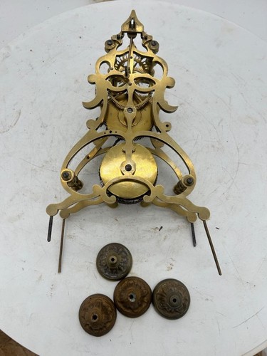 Antique Single fusee skeleton clock movement & feet - Clockmakers ...