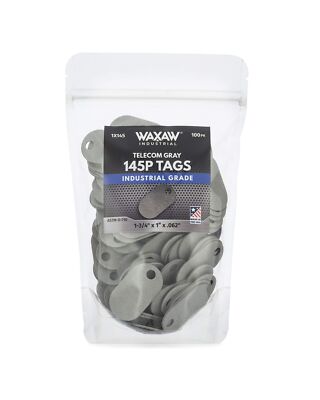 145P Telecom Fiber P-Tags (100 Tags) 1" x 1-3/4" x 0.062" Industrial ...