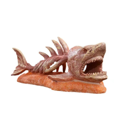 Resin Fish Bone Skeleton Aquarium Fish Tank Ornaments Reptile Habitat ...