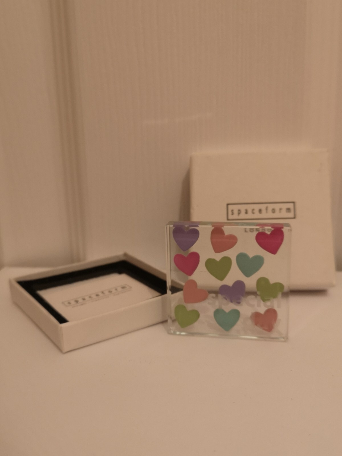 Spaceform Special Day Hearts Miniature Glass Token 0753 | eBay UK