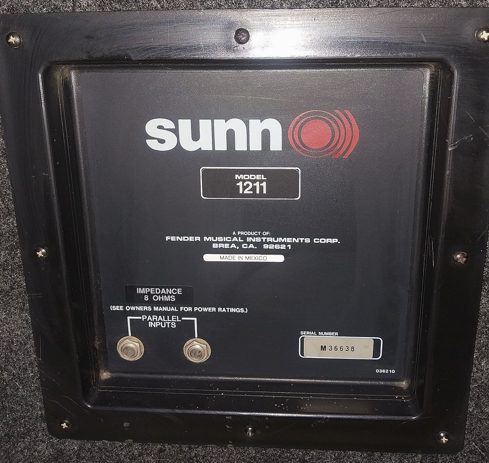 Sunn Fender Model 1211 DJ PA Pair of Passive speakers 15" Woofer 150 ...