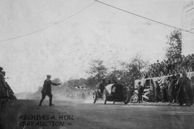 Benz racer Erwin Bergdoll 1911 Fairmount Park road race photo ...