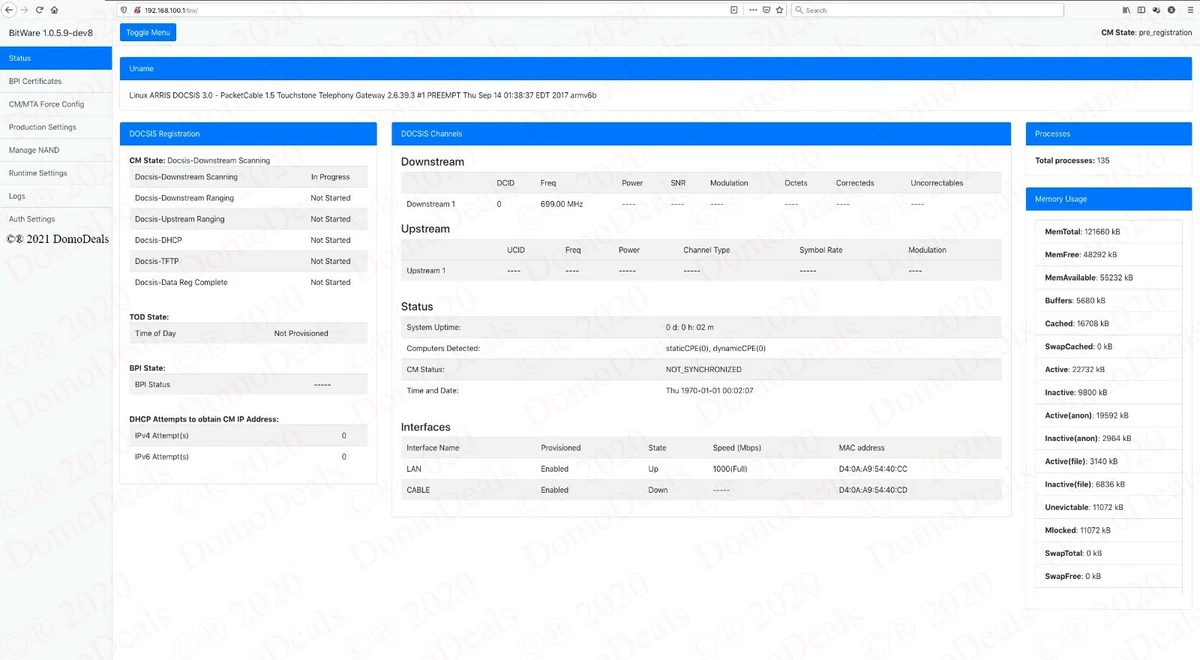 Arris Modem Lights Tm1602 | Shelly Lighting