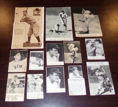 Vintage Boston Red Sox Baseball Newspaper & Magazine Clippings A | eBay