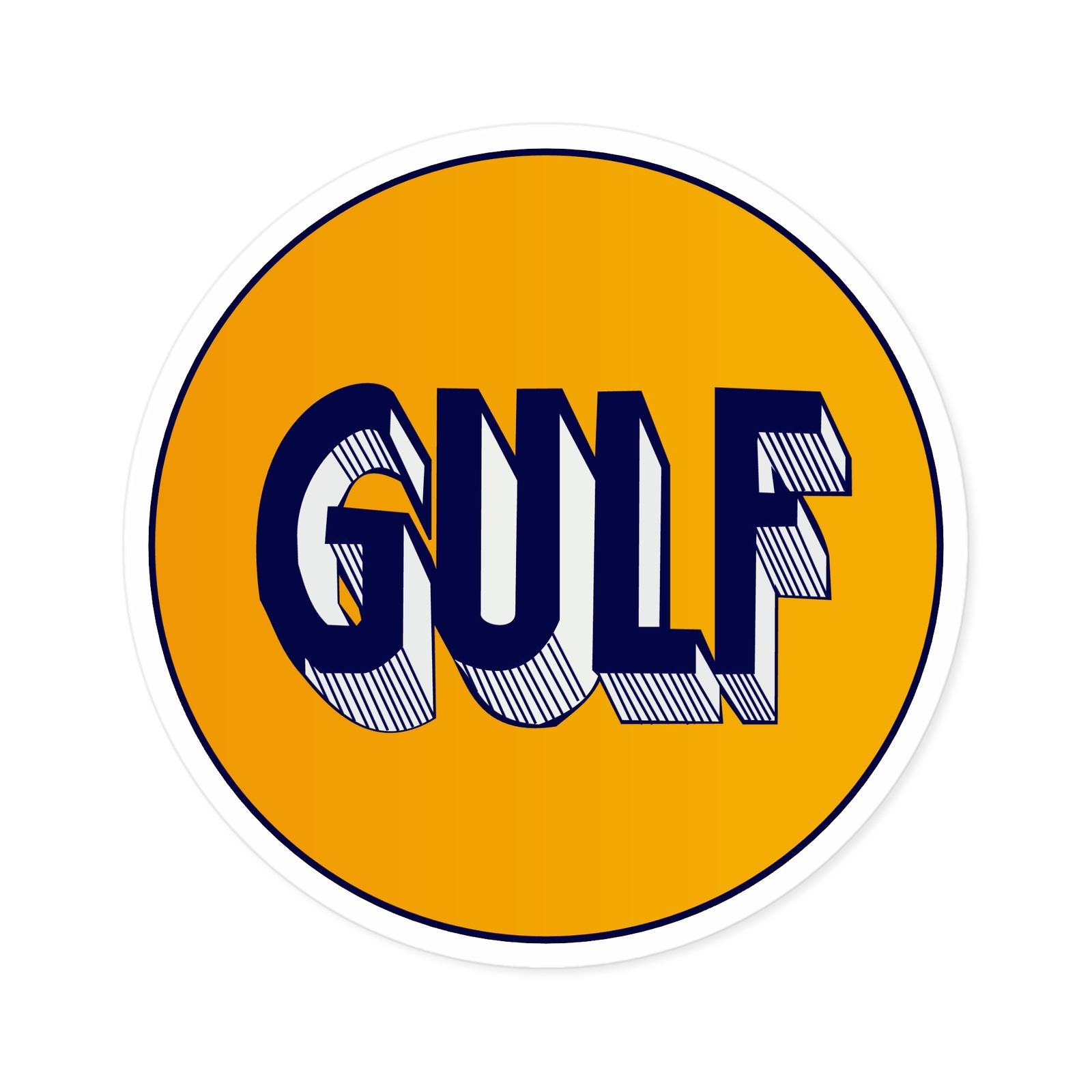 GULF 1920 logo Round Sticker IndoorOutdoor | eBay