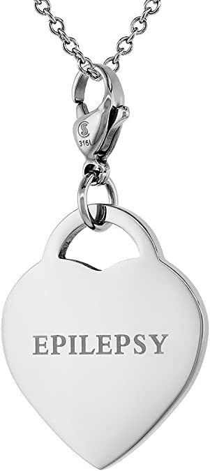 Surgical Stainless Steel Medical Alert ID Tag Pendant Charm Heart Shape ...