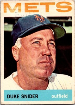 1964 Topps DUKE SNIDER New York Mets #155 VG Condition *Crease* (2) | eBay