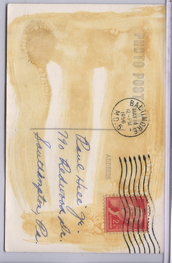 1956 Baltimore Orioles Team Issued Postcard Hal Smith CATCHING ...