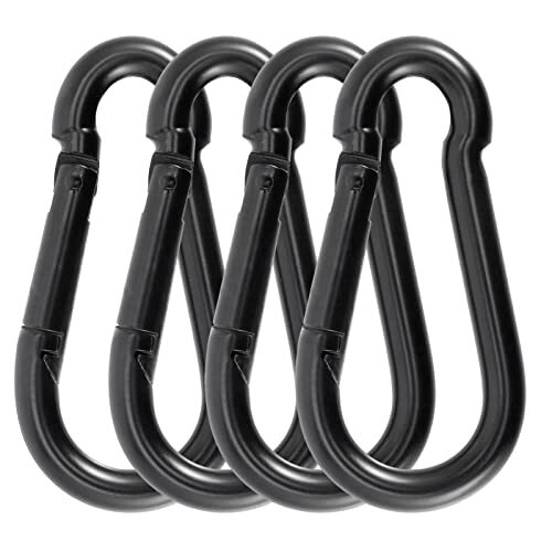 Spring Snap Hooks Heavy Duty Snap Carabiner Clip for Black-M8-4PCS | eBay
